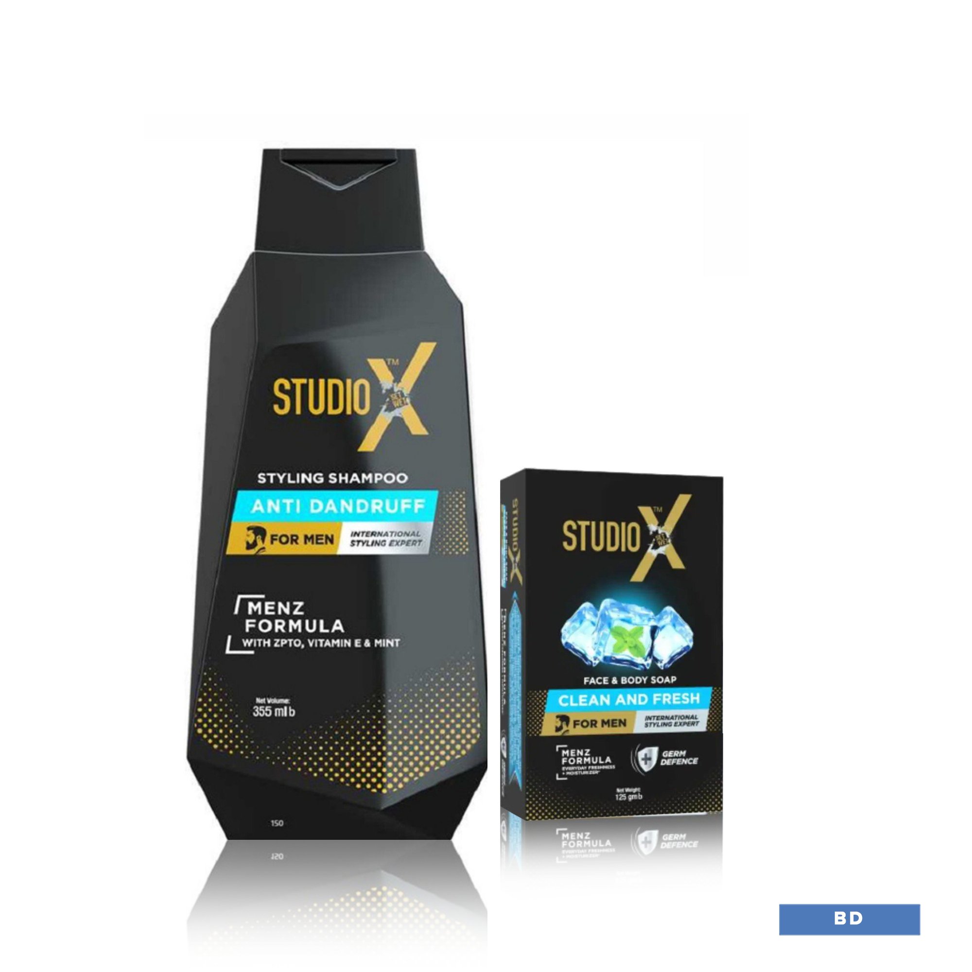 STUDIO X Styling Anti Dandruff Shampoo For Men - 355ml With Free Studio ...